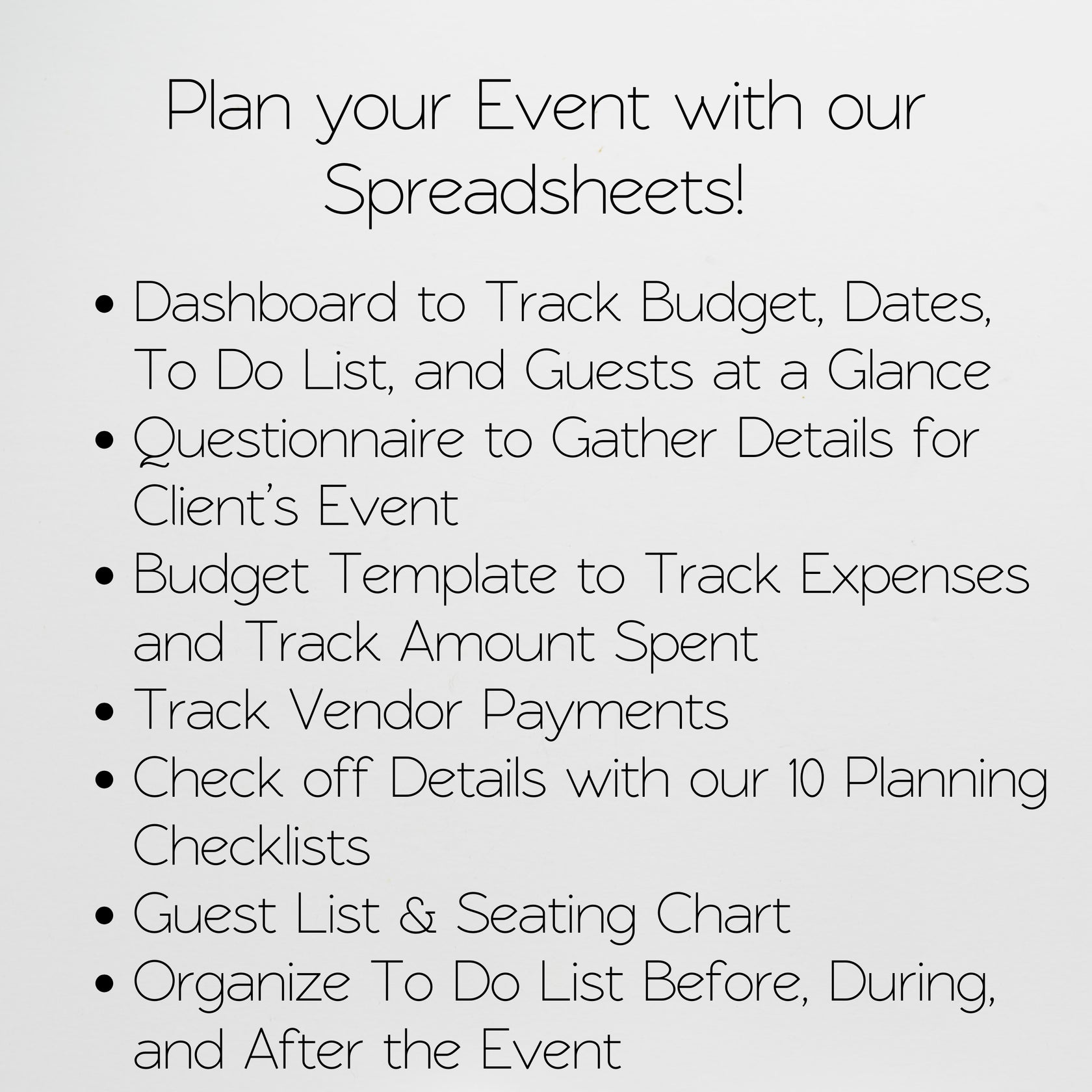 Event Planner Template for Google Sheets and Excel Spreadsheet – Savvy ...