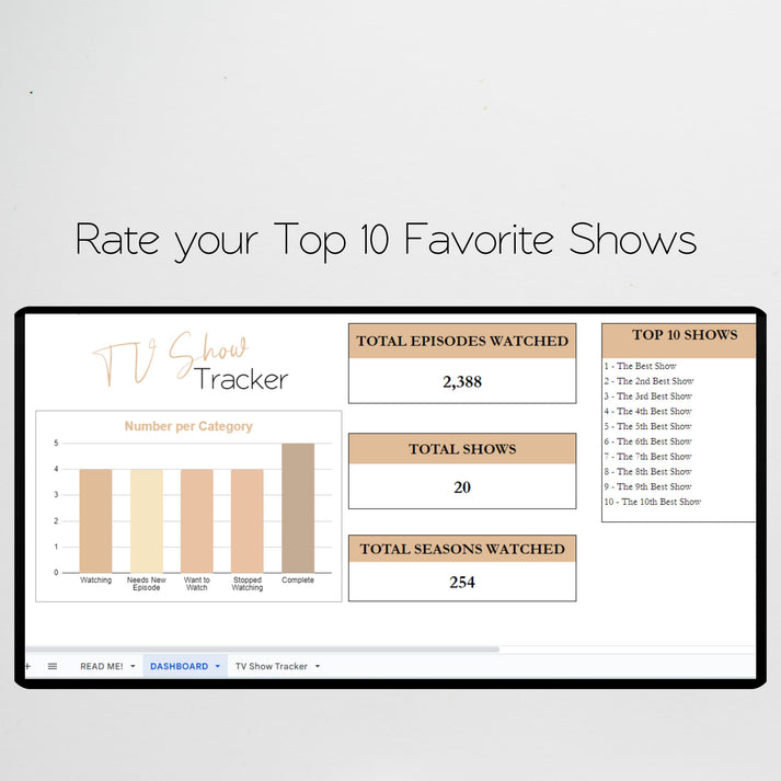 TV Show Tracker Excel Spreadsheet Google Sheet – Savvy and Thriving