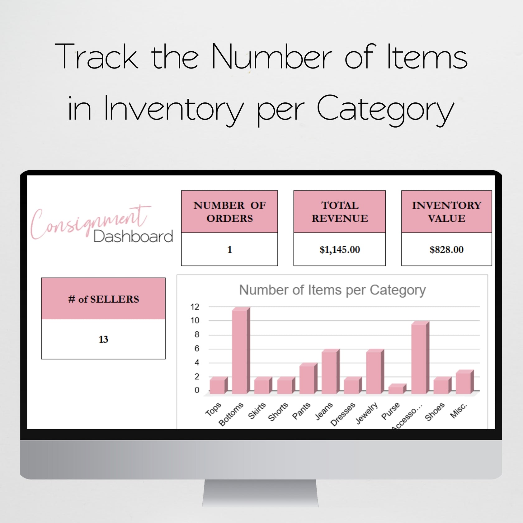 Consignment Inventory Tracker Template for Google Sheets and Excel Spr ...