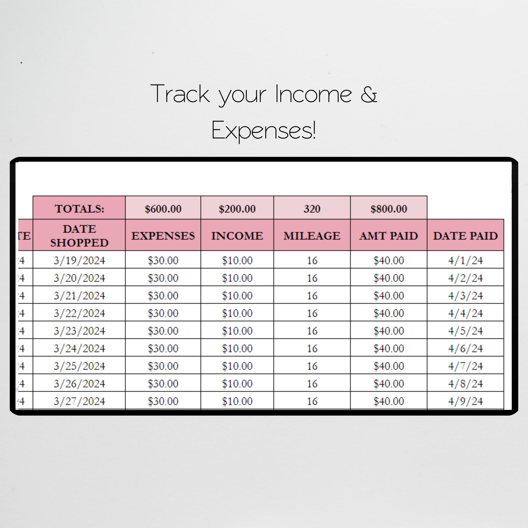 Mystery Shopper Tracker Google Sheet and Excel Spreadsheet – Savvy and ...