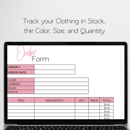Clothing Business Excel Template, Clothing Business Bundle Google Shee ...