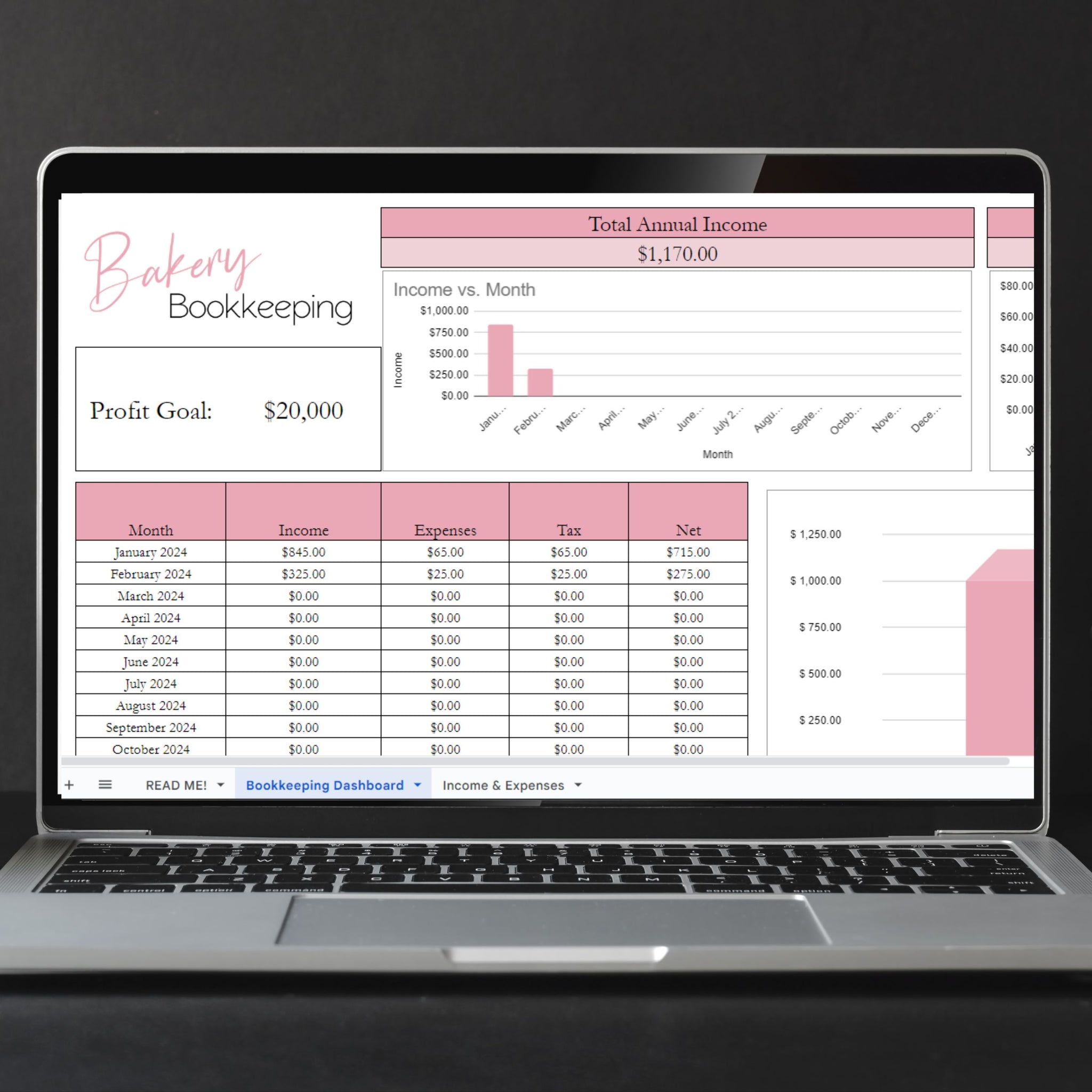 Bakery Business Bookkeeping Template Google Sheets Excel Spreadsheet ...