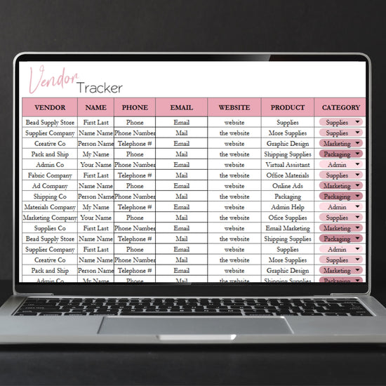 Vendor Tracker Template Google Sheets and Excel Spreadsheet – Savvy and ...