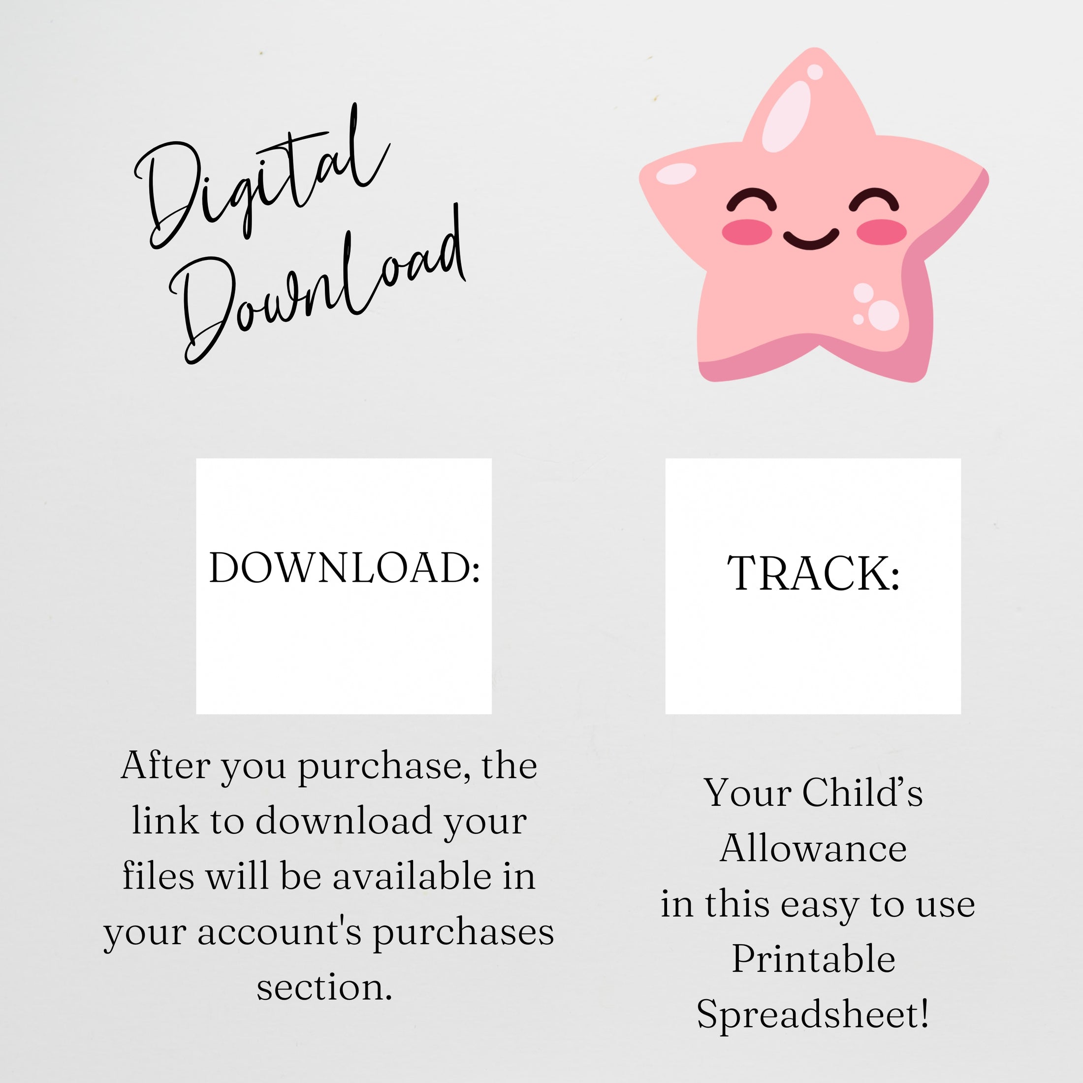 Allowance Tracker Spreadsheet for Kids Template Excel and Google Sheet ...