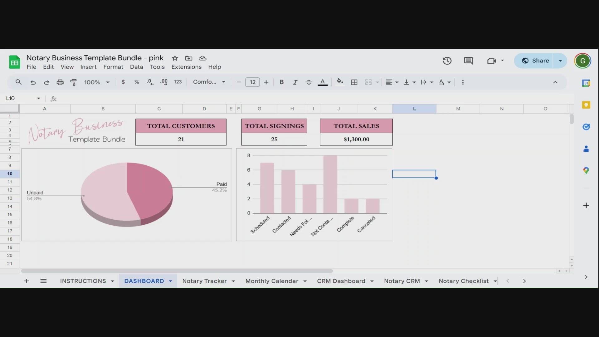 Notary Business Template Spreadsheet Bundle, Templates for Mobile Nota ...
