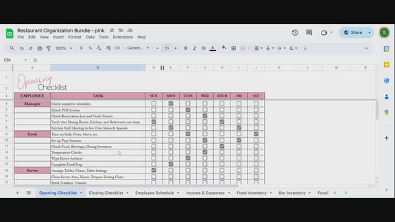 Restaurant Management Templates - Google Sheets & Excel Spreadsheet ...
