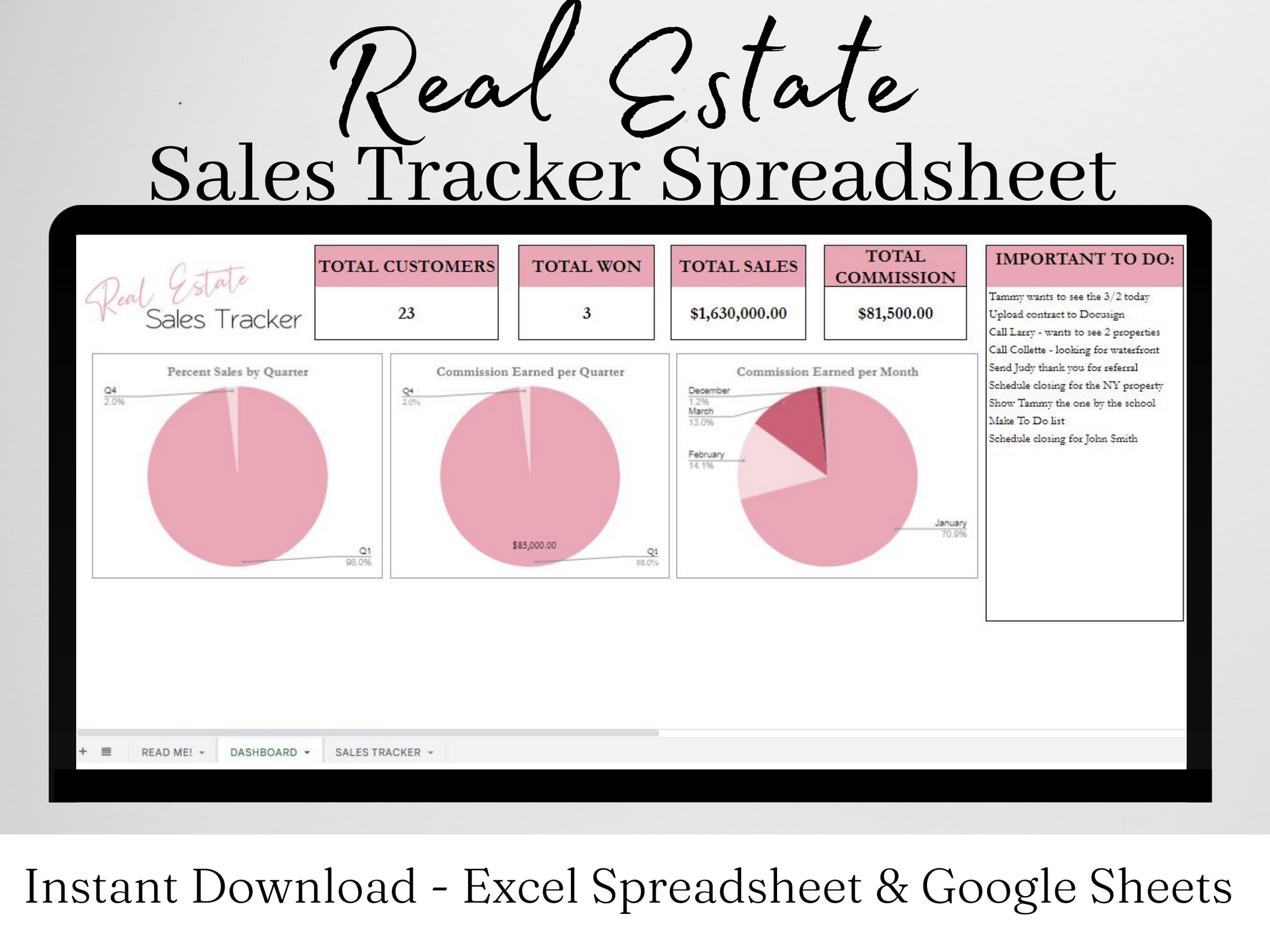 Real Estate Sales Tracker Template Google Sheets Excel Spreadsheet ...