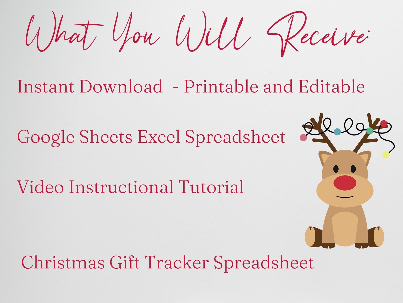 Christmas Gift Tracker Excel Spreadsheet, Holiday Budget Planner ...
