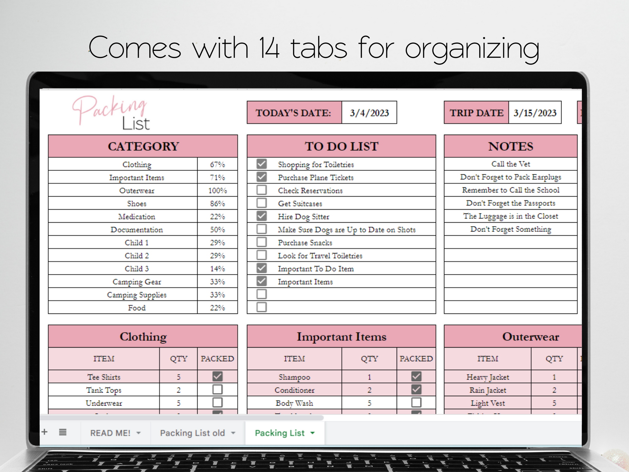 Ultimate ADHD Life Planner Template Google Sheets Excel Spreadsheet ...